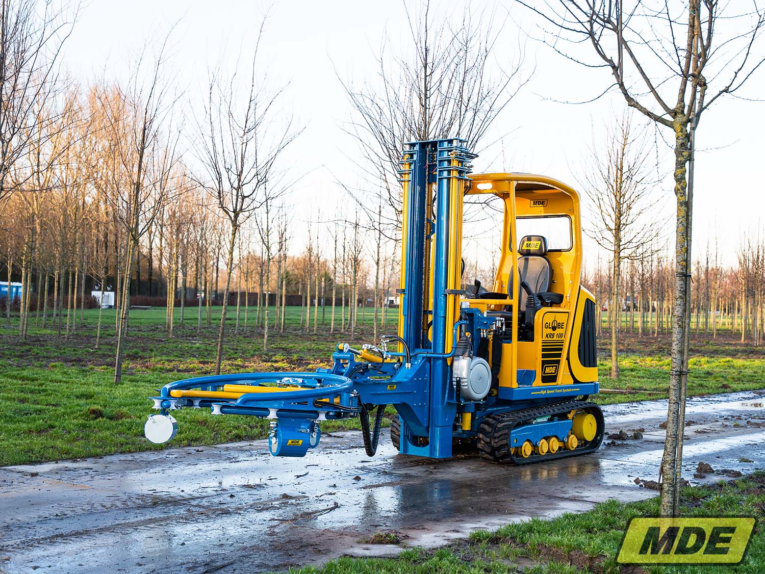 Attacher les arbres Globe KRB100 | MDE Machinebouw